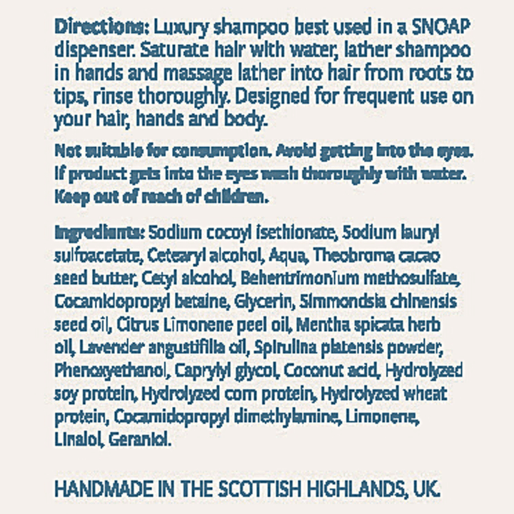 Repairing Shampoo - Lavender, Mint & Spirulina – SNOAP